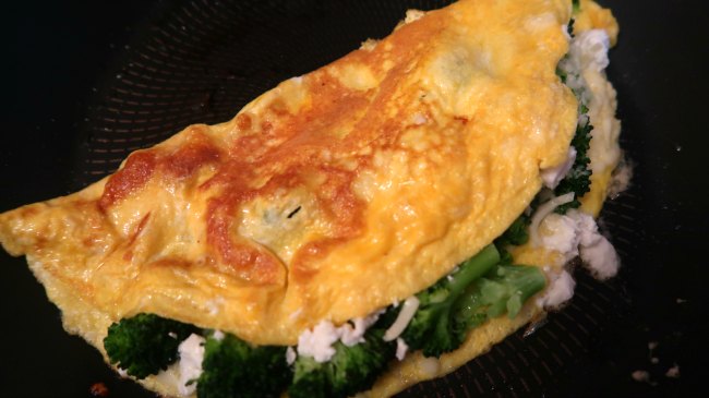 Low Carb Omelette With Broccoli & Cheese Keto Breakfast Recipe